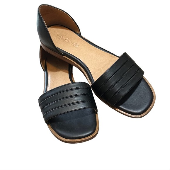 Madewell | Shoes | Madewell The Nelda Dorsay Flats Sandals Shoes Black Size 8 | Poshmark